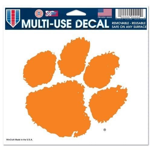 Clemson Tigers 5x6 Ultra Decal Window Laptap Car Truck Auto Multi Use ...