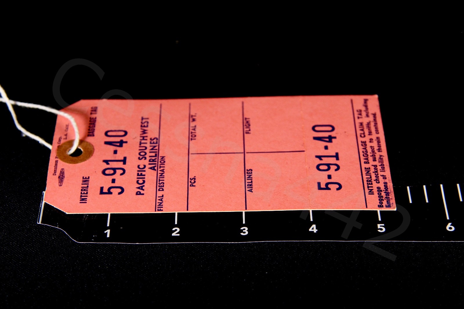 PSA Original Vintage Bag Tag Interline Pacific Southwest Airlines Gift ...