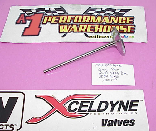 1 NEW 6 MM Xceldyne Titanium Intake Valve 5.740"-2.180" -.130" NASCAR ...