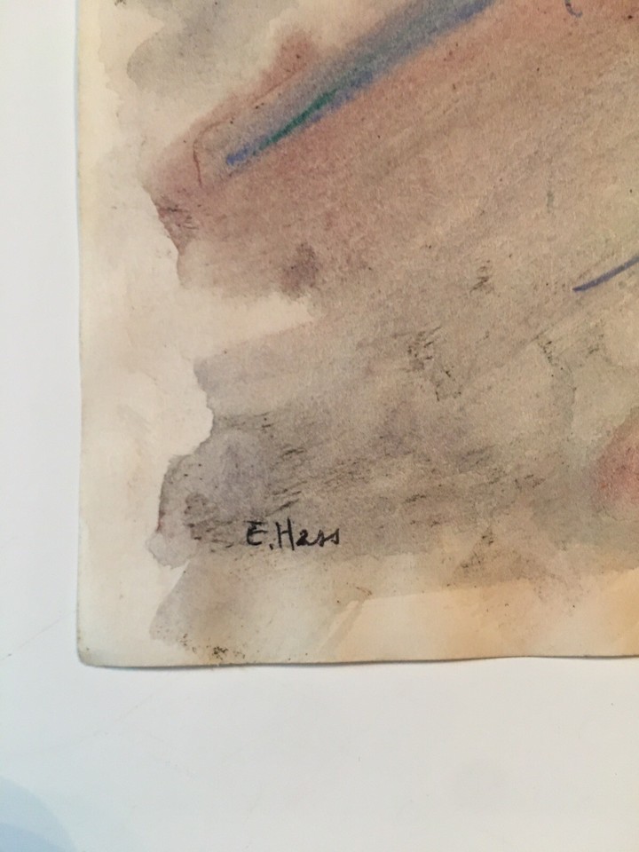 Emil Hess Signed “City Scene People” Original Watercolor 8” x 10” | eBay