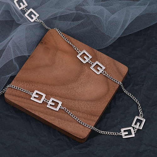 925 Sterling Silver Handmade Vintage Elegant Unique Square Design Chain ...