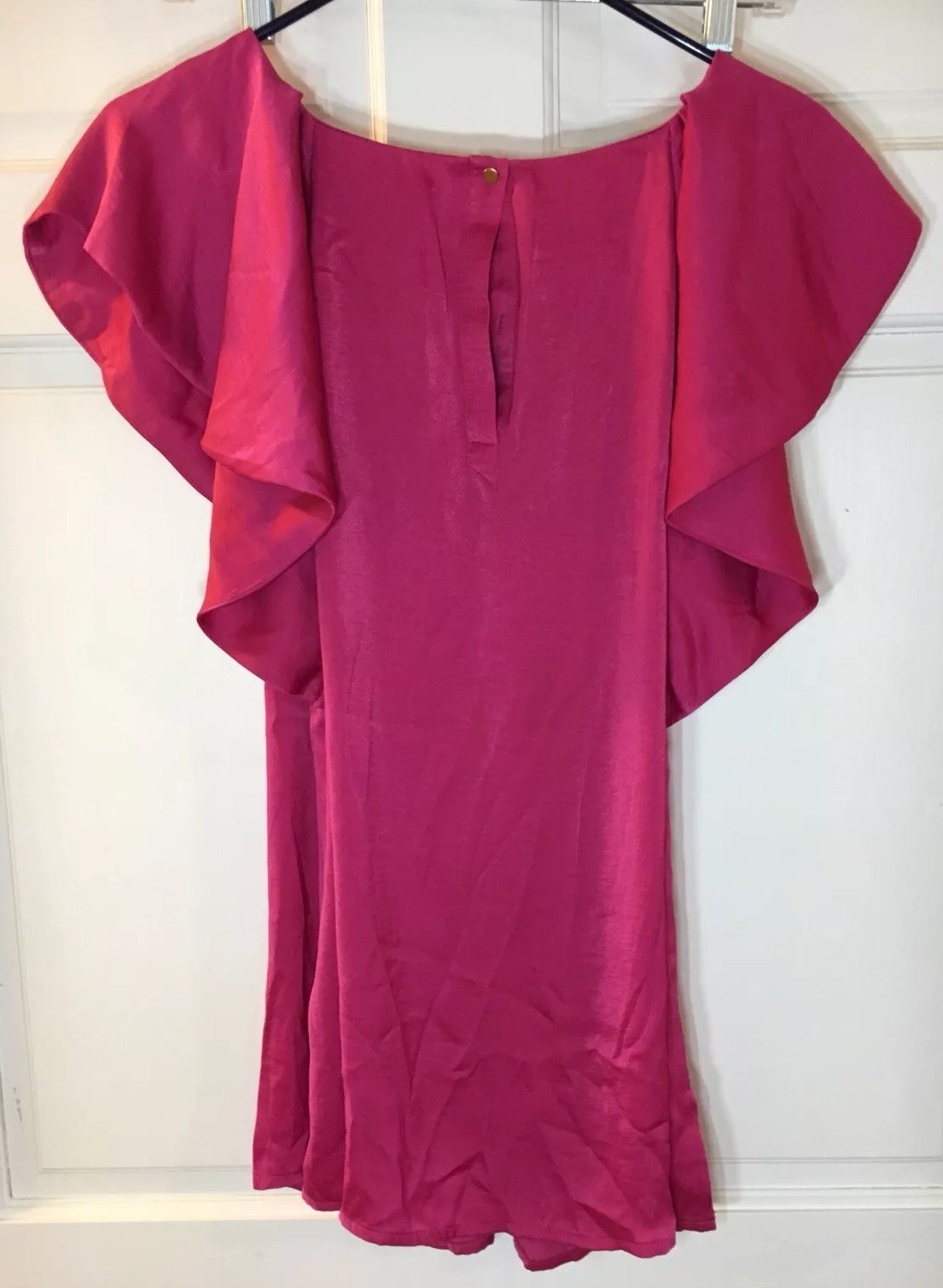 New Ava & Viv Women's Plus Size Ruffle Sleeve Top Ruby Pink Size X (14W ...