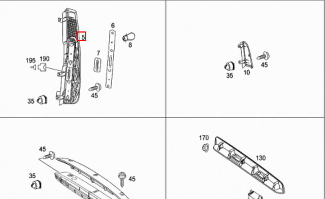 MERCEDES VIANO W639 Rear Left Tail Light A63982014649051 OEM for sale ...