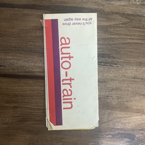 JAN 1974 AMTRAK AUTO TRAIN TICKET HOLDER W Car Inspection Ticket ...