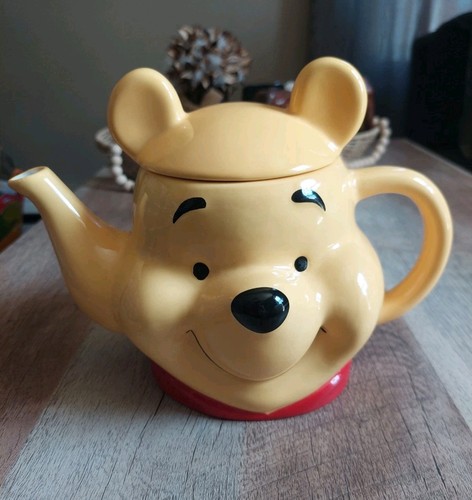 ZRIKE Disney Winnie the Pooh/Bear Head Ceramic Teapot NEW Hand Painted ...