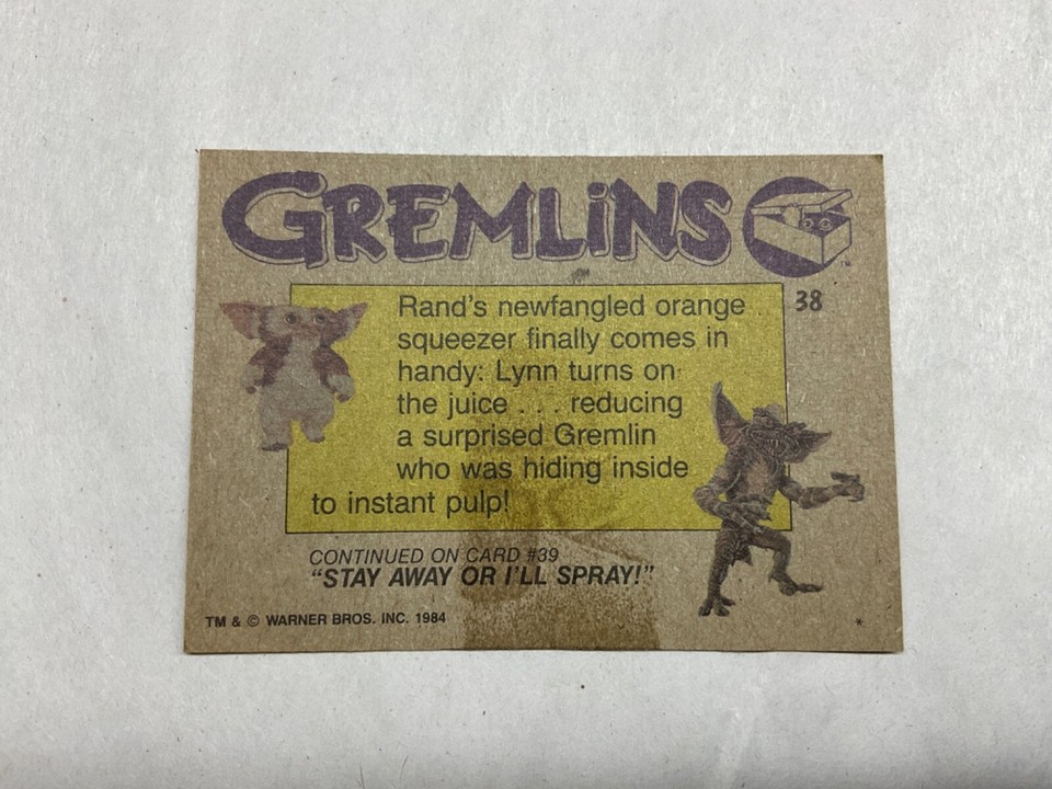 1984 Topps Gremlins Movie Trading Cards Complete Your Set You U Pick ...