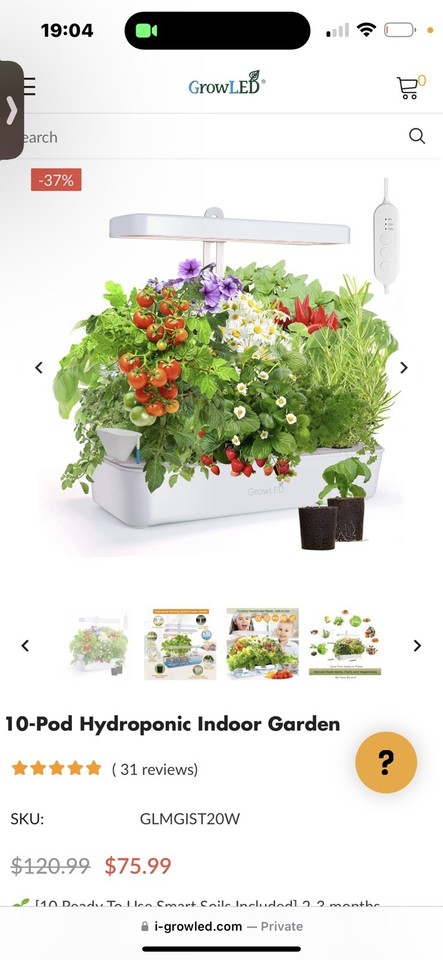 GrowLED Indoor Garden Grow Light - I Shaped LED Hydroponic | eBay