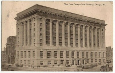 New Cook County Court Building Chicago IL Illinois Antique Postcard ...