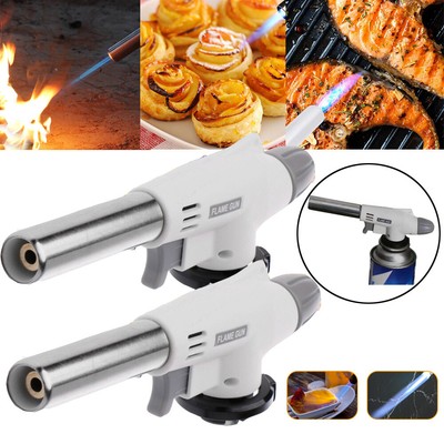 2PCS Kitchen Gas Torch Refillable Portable Blow Torch Automatic ...