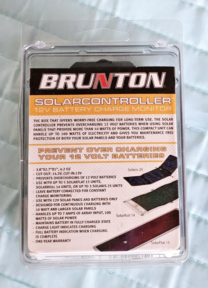 Brunton Solar Controller 12V Battery Charge Monitor For Solaris, Solar ...