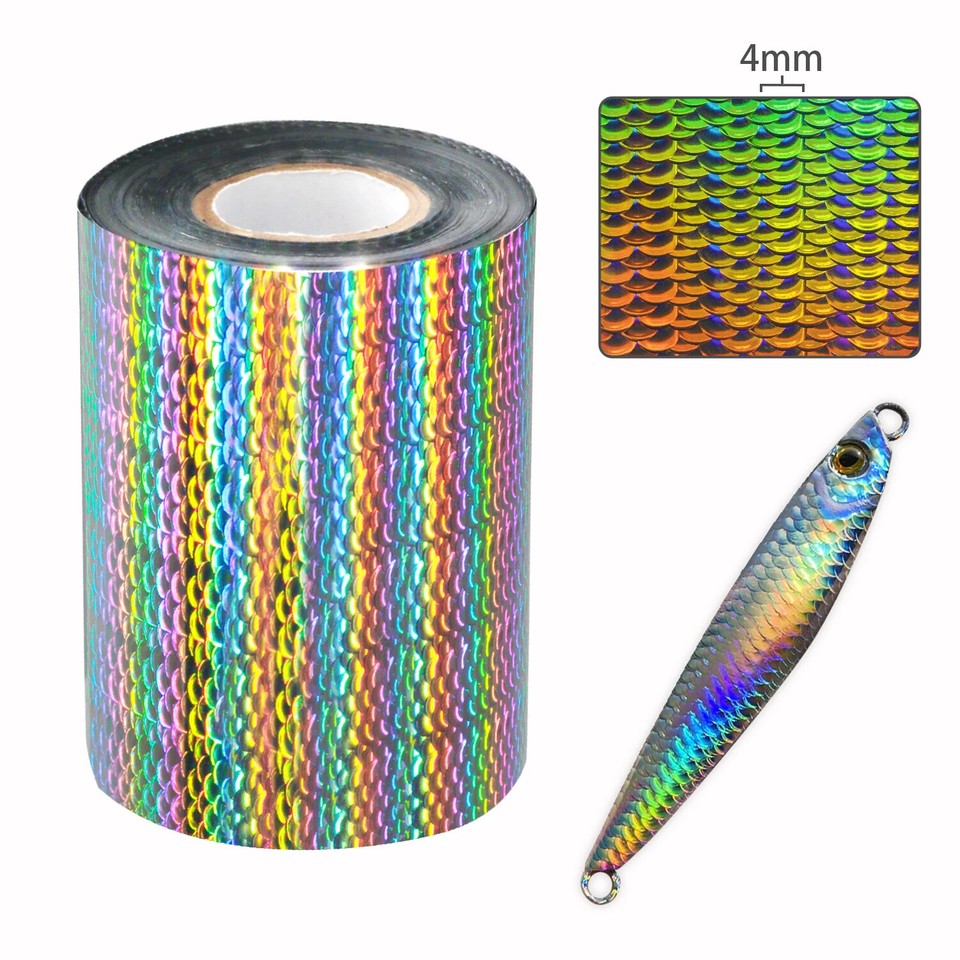 Fish Scale Pattern Holographic Hot Stamping Foil for Fishing Lure 8cm ...
