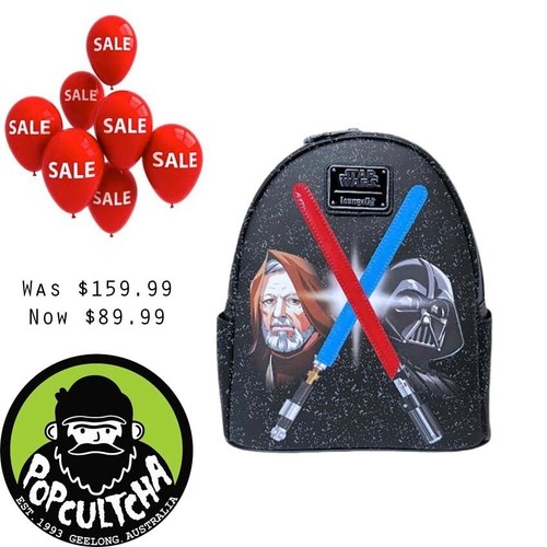 Star Wars - Vader & Obi-Wan Lightsaber Light Up 10" Faux Leather Mini ...