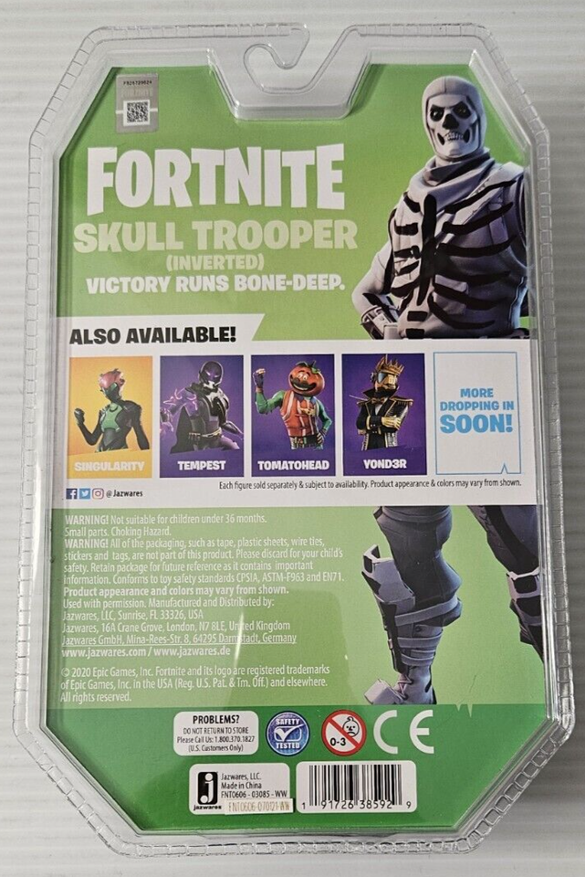 Fortnite Inverted Skull Trooper Solo Mode 4" Action Figure Jazwares New ...