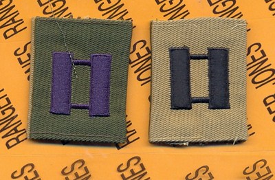 USAF Air Force Captain CPT 0-3 OD Green & Desert Reversable slip on ...