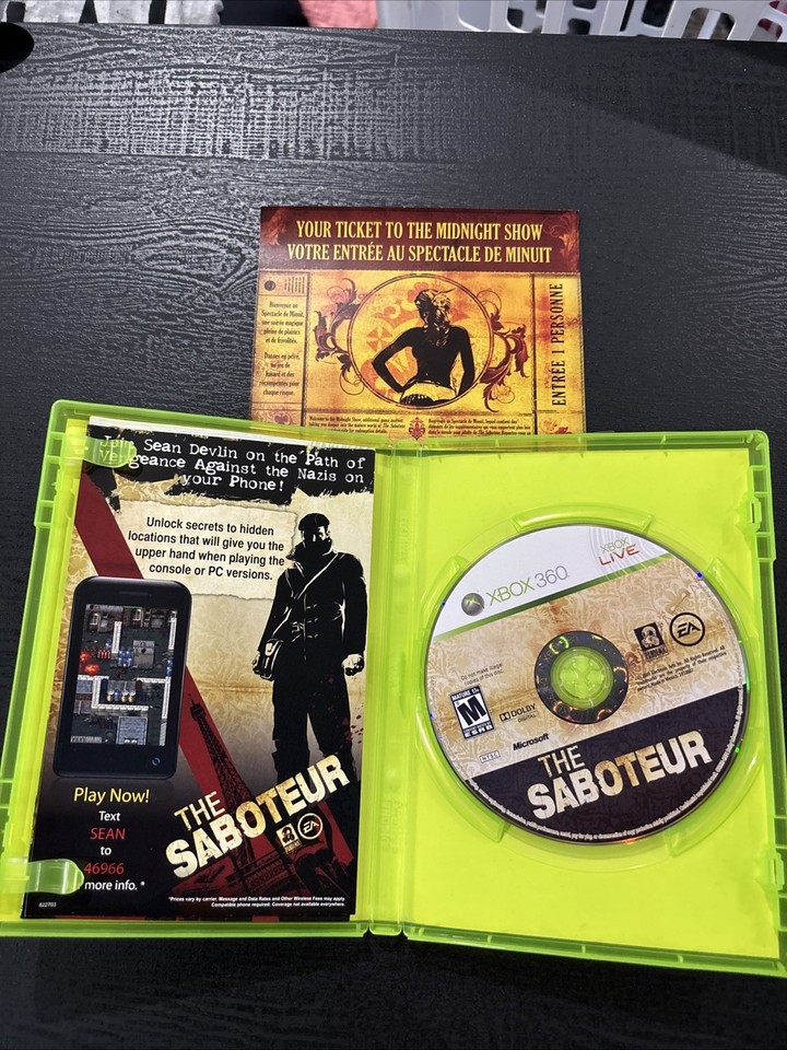 The Saboteur Xbox 360 Complete in Box with Manual | eBay
