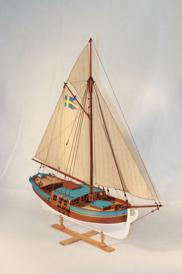 Sweden Yacht Sail Boat Scale 1:24 21" 540 mm Wood Ship Model kit | eBay