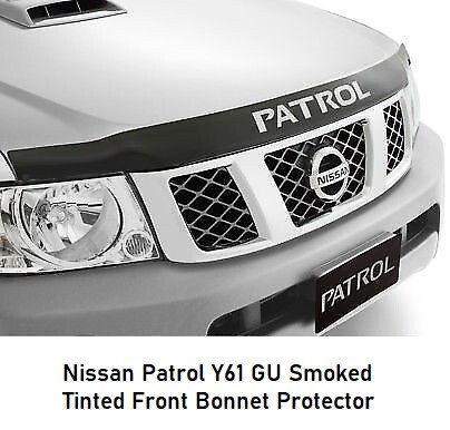 For Nissan Patrol Y61 GU Smoked Tinted Front Bonnet Protector GENUINE ...