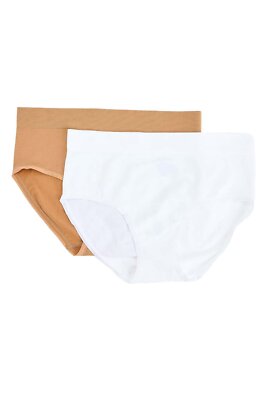AnyBody Intimates 2-Pack Jersey Briefs Latte/White | eBay