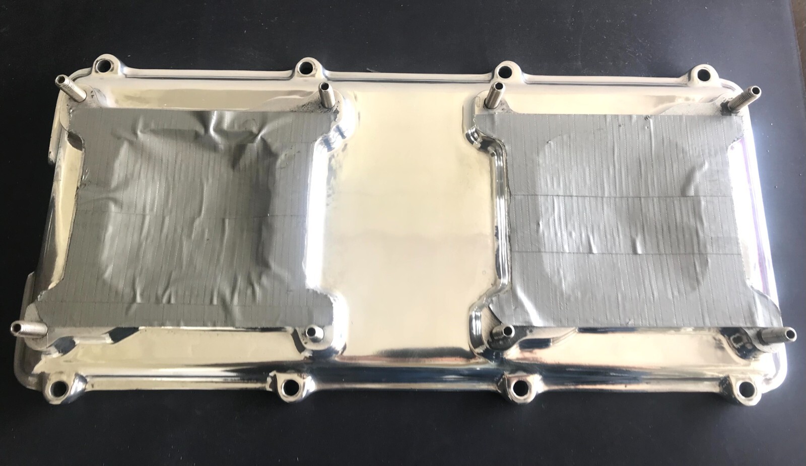 Polished Dual Quad Tunnel Ram Top for BBC Victor Ram 2R Manifold 7075 ...