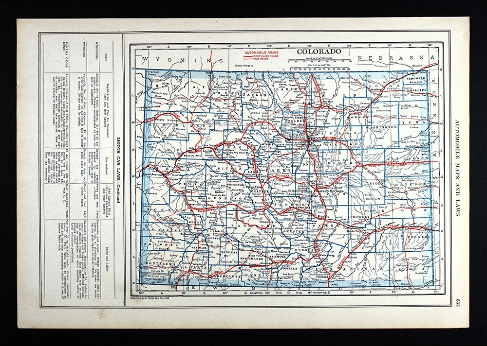 Colorado Highway Map Detailed New Rail Road And County Map Of Colorado
