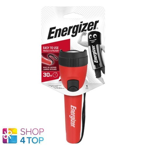 ENERGIZER RED FLASHLIGHT PLASTIC BATTERIES AA NOT INCLUDED EASY LED ...