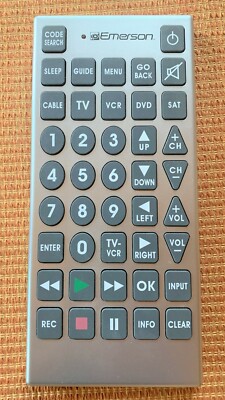 Emerson Jumbo Universal Remote Easy to Find, Perfect Condition | eBay
