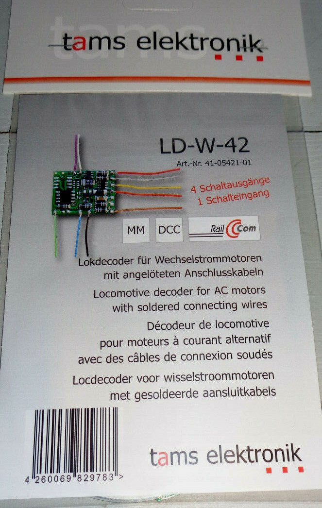 Tams Elektronik LD-W-42 Lokdecoder (41-05421-01-C) online kaufen | eBay