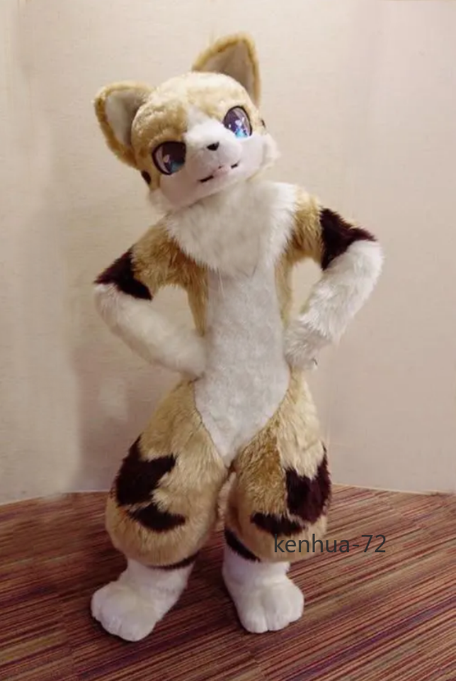 Halloween Female Fox Dog Fursuit Mascot Costume Furry Cosplay Fancy ...