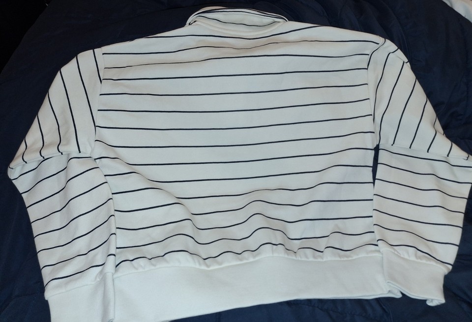 Women's size XS Universal thread, sweatshirt cream color with black ...