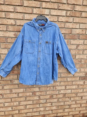 Wrangler Riggs Workwear Denim Shirt Long Sleeve 3XL RN1130273 | eBay