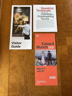 Lot of 3 Edvard Munch Harvard Museum Exhibition Brochures With A Fold ...