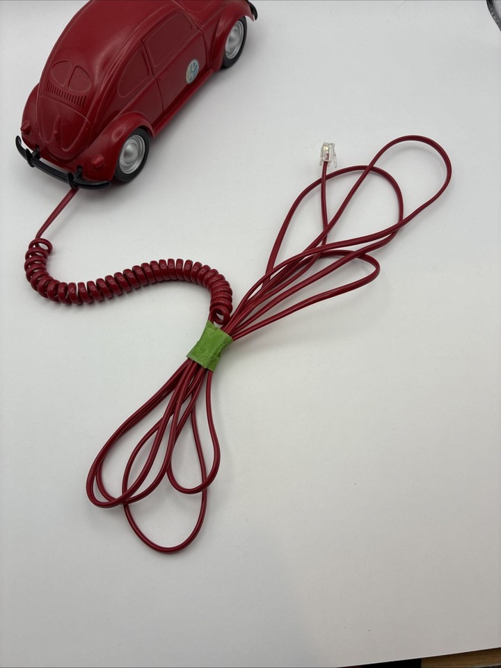 Vintage Columbia Touch Tone Volkswagen Beetle Phone Red Push Button ...
