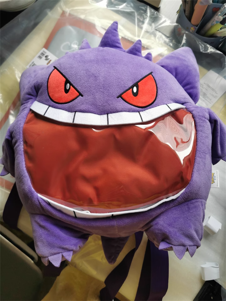 Cartoon Gengar Backpack Itabag Anime Plush Shoulder Bag Crossbody Bags ...