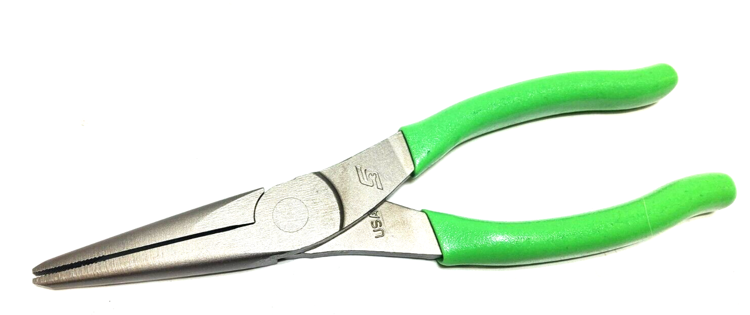 New Snap-on™ 96ACF 96ACFG 8" long Green Vinyl Grip Needle Nose Pliers ...