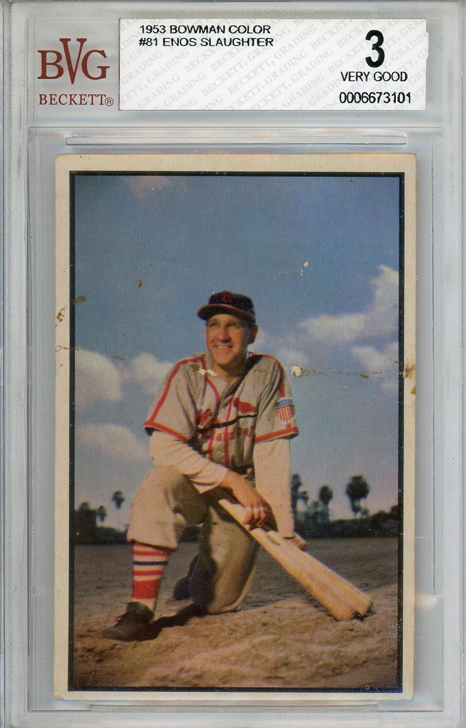 1953 Bowman Color - #81 Enos Slaughter for sale online | eBay