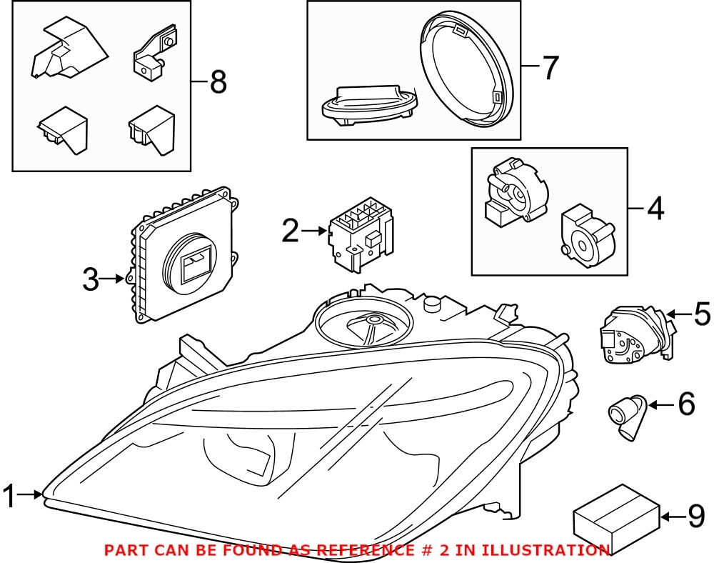 LED Daytime Driving Light Module Left for BMW 6 - Part Code 63117394901 ...