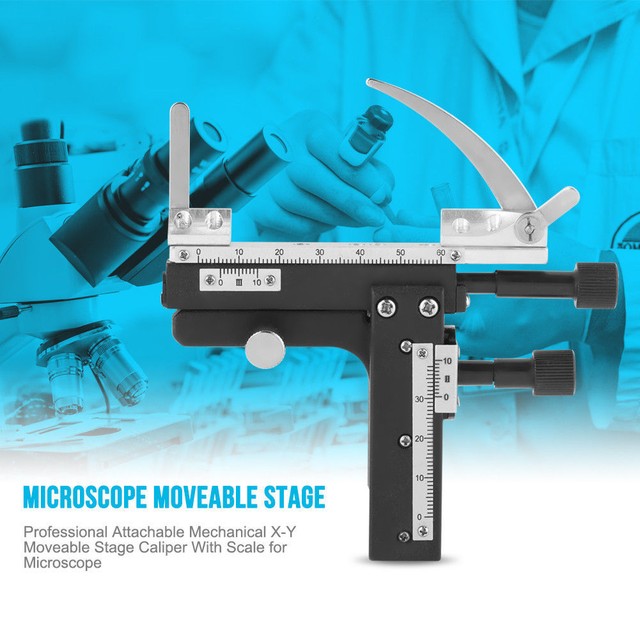 X Y Microscope Moveable Stage Caliper Scale Attachable Mechanical X-y ...