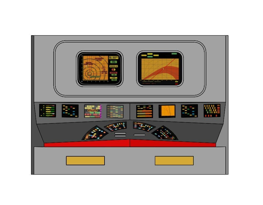 Star Trek Tos Bridge Computer Console (Large) for 12 in (1:6) Figure ...