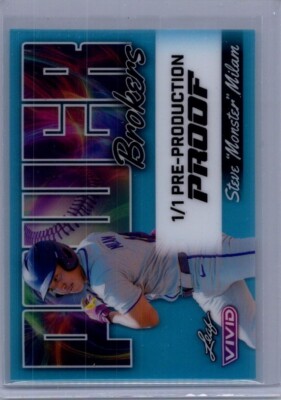 Steve Monster Milam 2024 Leaf Vivid Baseball 1/1 Pre Production Proof ...