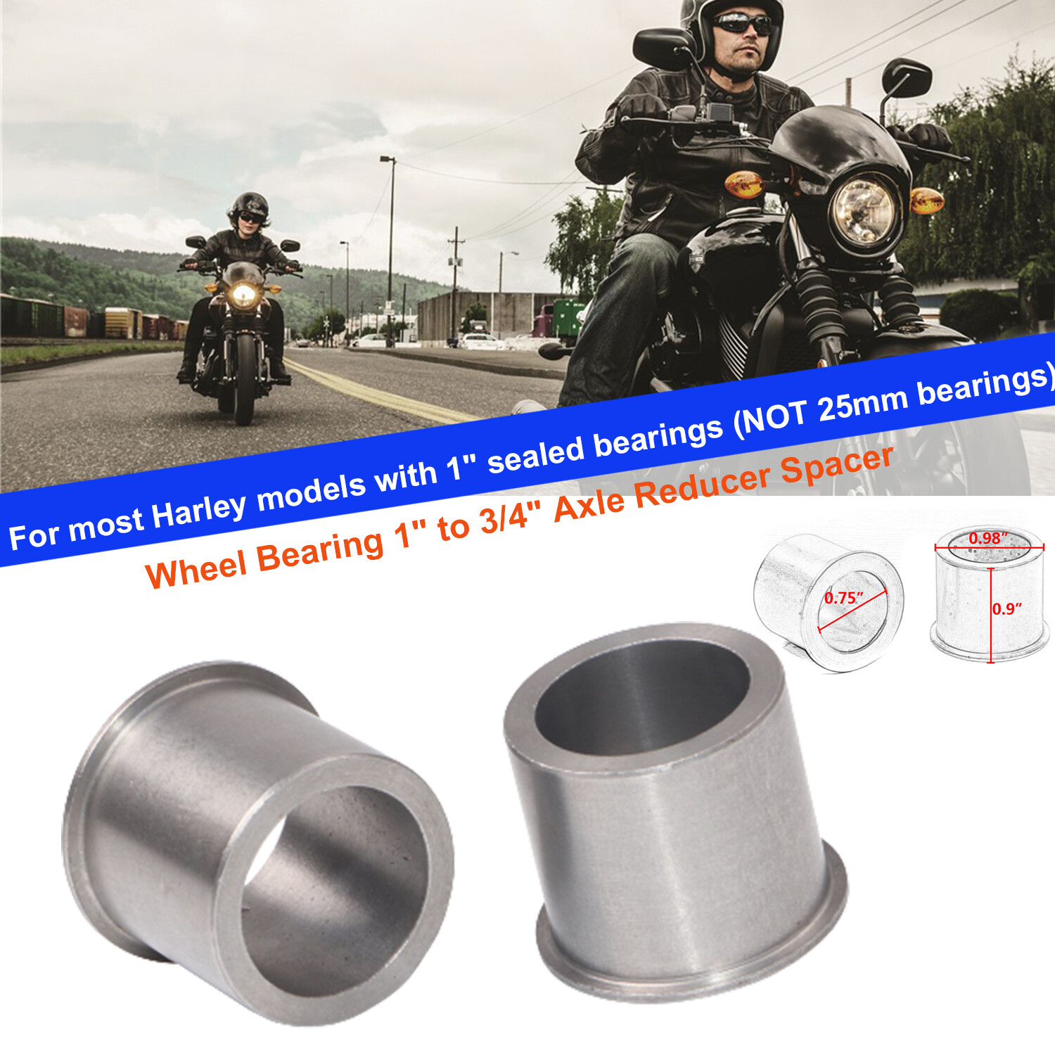 Wheel Bearing Reducers For Harley Softail Springer Road King Electra ...