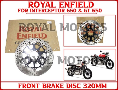 100% Genuine Royal Enfield "FRONT BRAKE DISC 320MM" For Interceptor 650 ...
