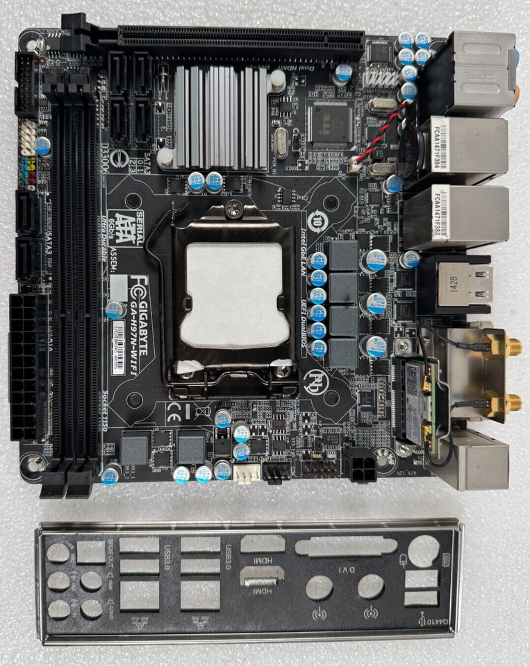 Gigabyte GA-H97N-WIFI Intel H97 Motherboard LGA 1150 DDR3 Mini-ITX ...