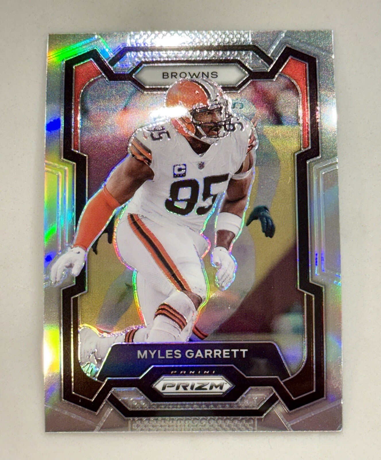 2023 Panini Prizm Silver MYLES GARRETT Refractor Holo Browns | eBay