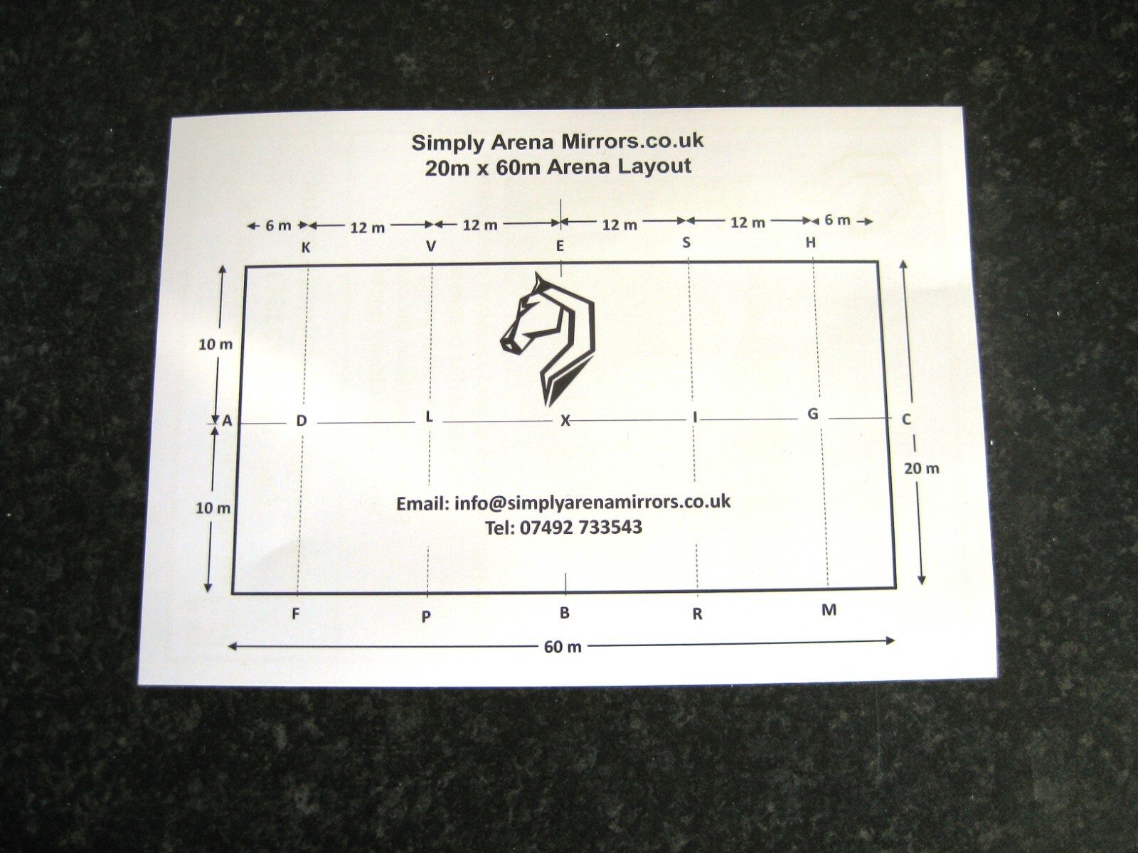 Dressage Letters / Markers R S V P Heavy Duty + screws + arena layout ...