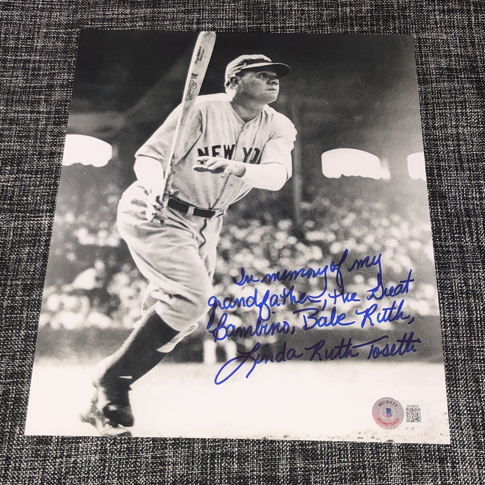Babe Ruth Autographed Memorabilia | Signed Photo, Jersey, Collectibles ...