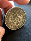 Indian Warrior Novelty Good Luck Heads Tails Morgan Pocket Piece Token ...