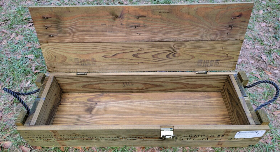US Military 105mm Howitzer Wooden Ammo Crate | eBay