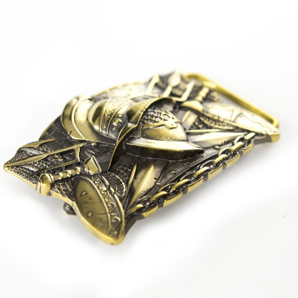 Belt buckle "Gladiator"; swordsman belt buckle; ancient warrior buckle ...