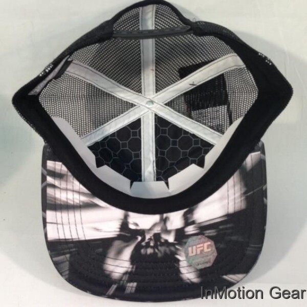 Official UFC Ring Rat Mesh Adjustable Trucker Hat Cap Black Chain Link ...