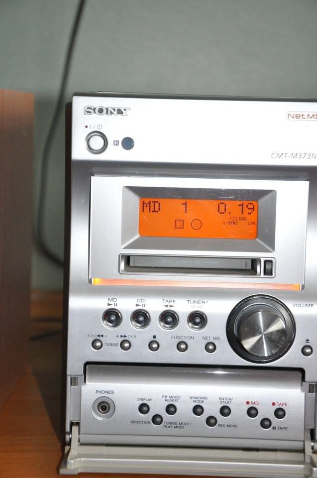 Sony CMT-M373NT NetMD MiniDisc, CD, Cassette, Micro Hi-Fi System with ...